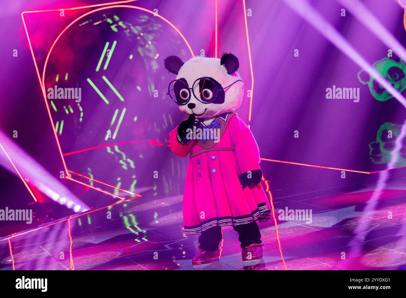 Cologne, Germany. 21st Dec, 2024. The character "The Panda" is on stage ...