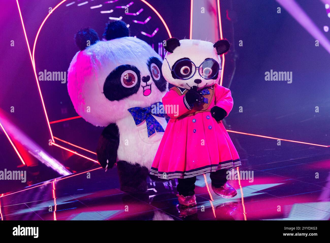 Cologne, Germany. 21st Dec, 2024. The character "The Panda" is on stage ...