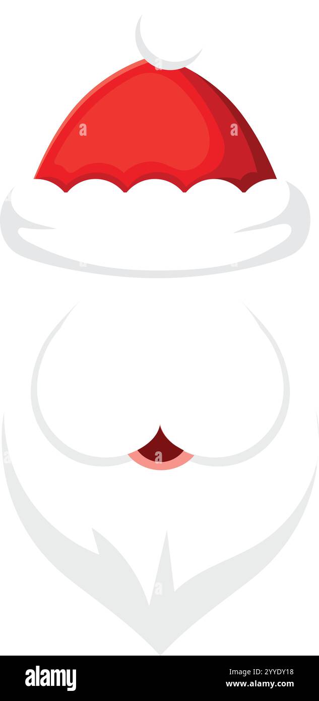 Santa claus long white beard Stock Vector Images - Alamy