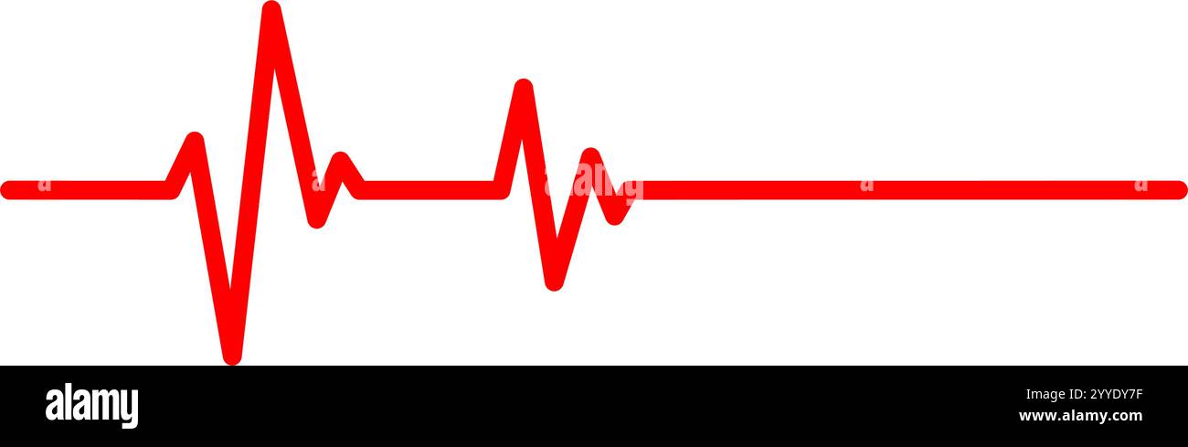 Red pulse line. Vector illustration Stock Vector Image & Art - Alamy
