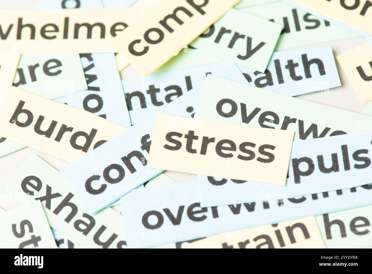 Stress and mental health concept, overworked, exhausted, pressure and ...