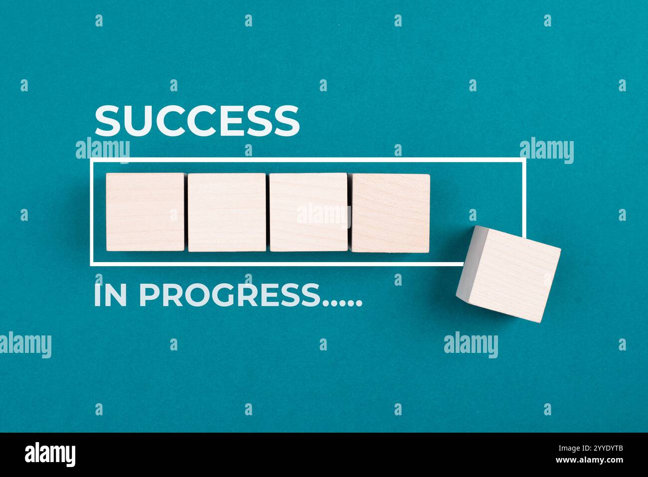 Success in progress, new goal loading, business and education concept ...