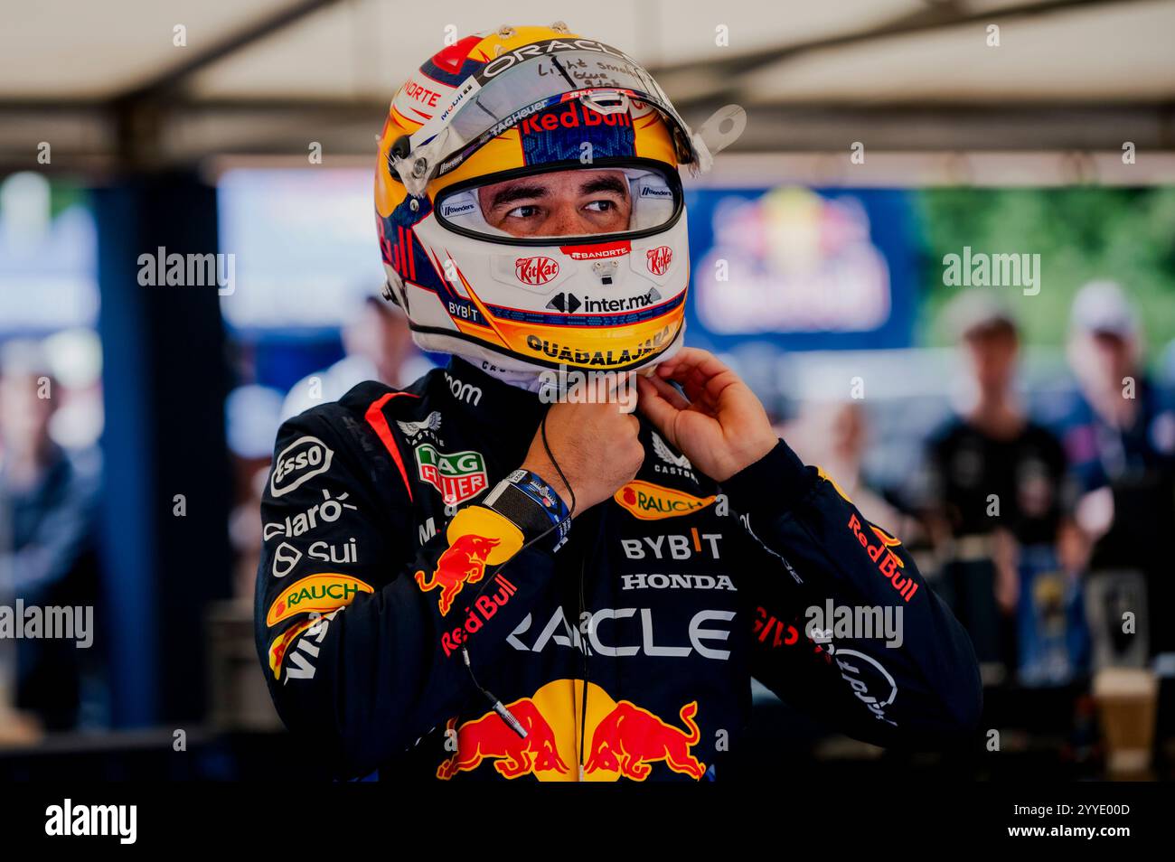 Red Bull Racing driver Sergio Perez (MEX) at the Goodwood Festival Of ...