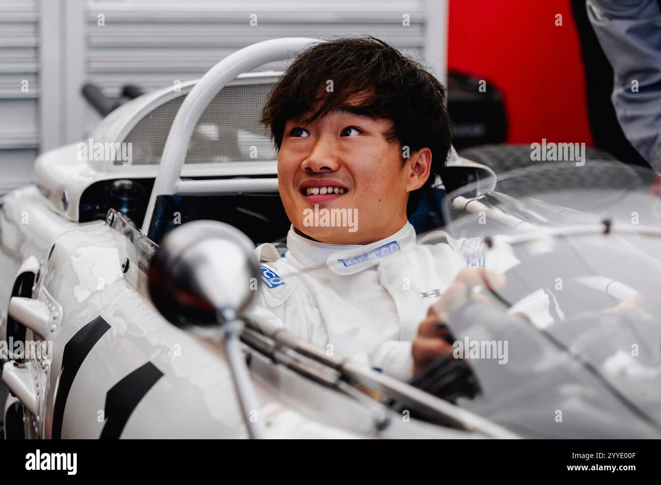 Yuki Tsunoda (JAP) behind the wheel of the HONDA RA272, which was the first Honda car to win at ...