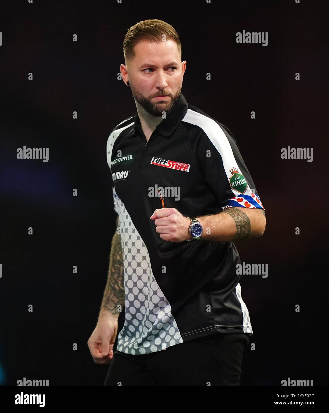Danny Noppert in action during his second round match against Ryan ...