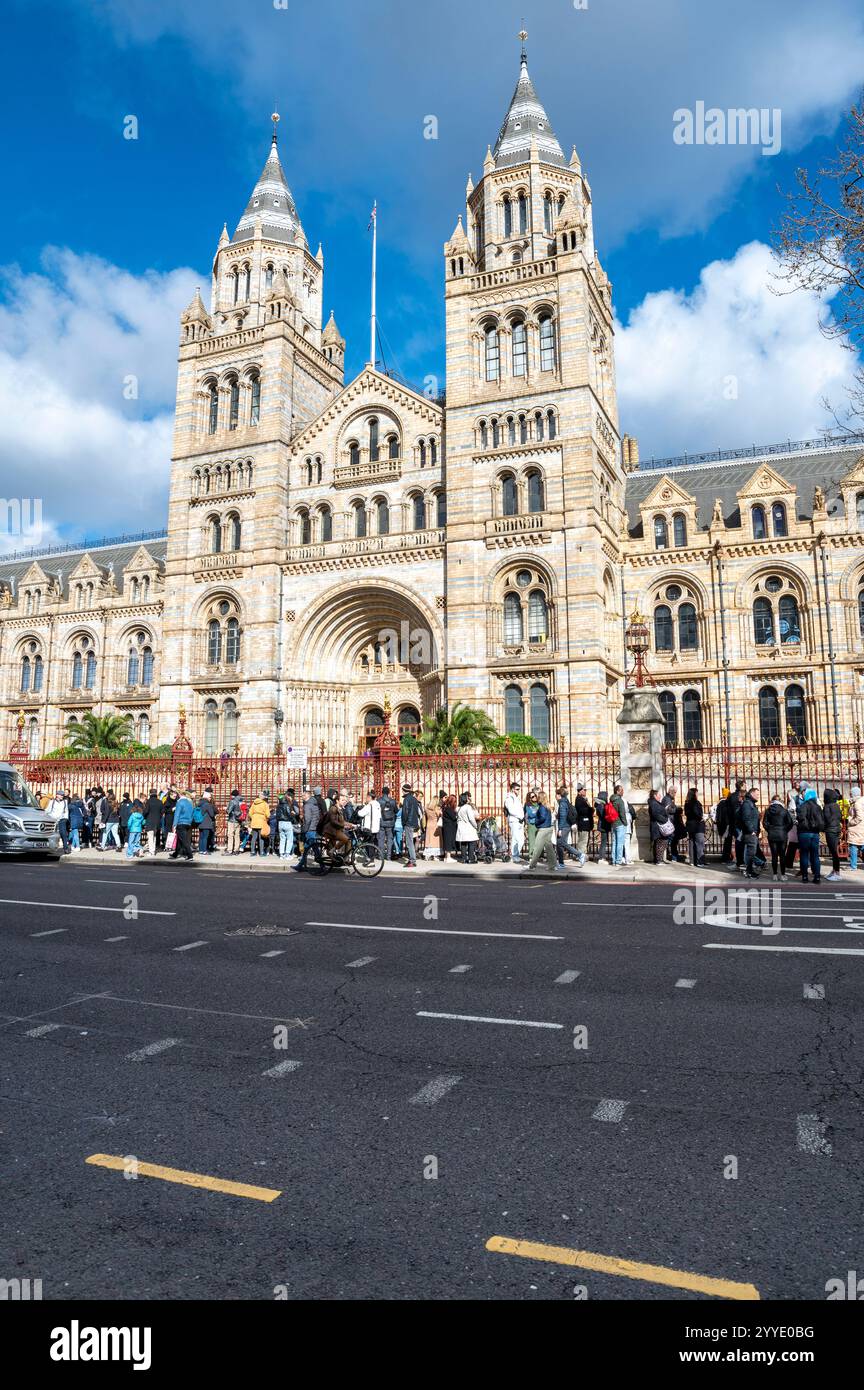 London, UK - March 23, 2024 : Queue of people waiting outside of the ...
