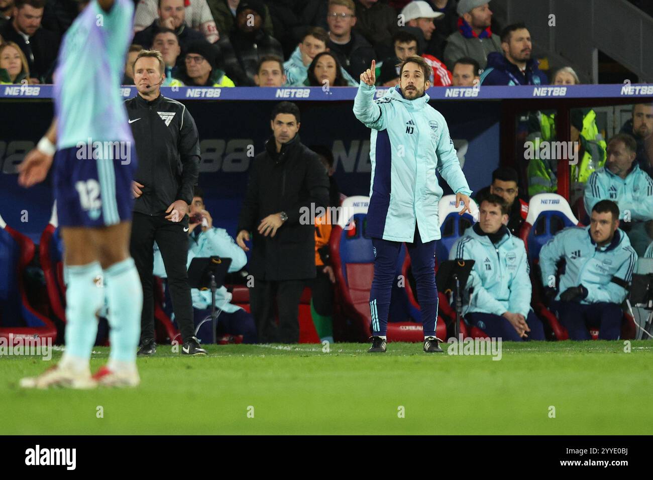 LONDON, UK - 21st Dec 2024: Arsenal set-piece coach Nicolas Jover ...