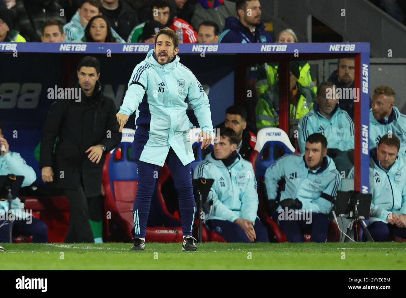 LONDON, UK - 21st Dec 2024: Arsenal set-piece coach Nicolas Jover ...