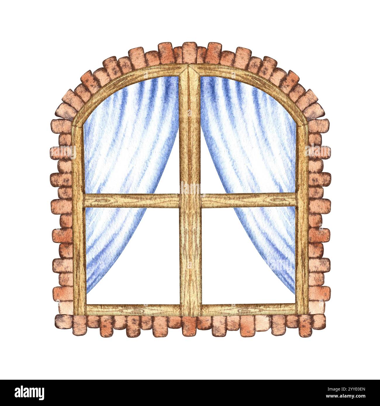 Decorative arched historic window Cut Out Stock Images & Pictures - Alamy