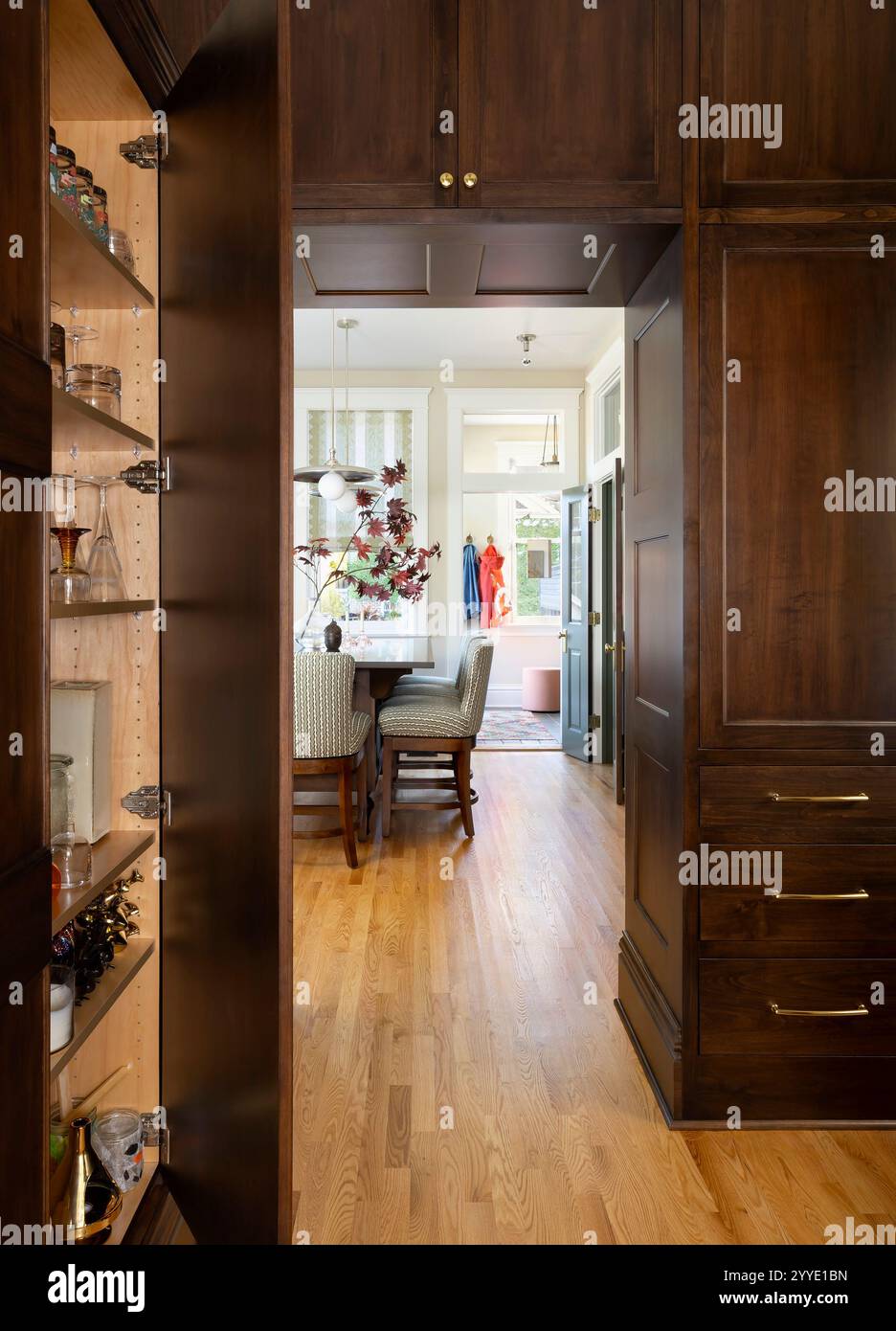 Looking from butlers pantry into kitchen with pantry door open hi-res ...