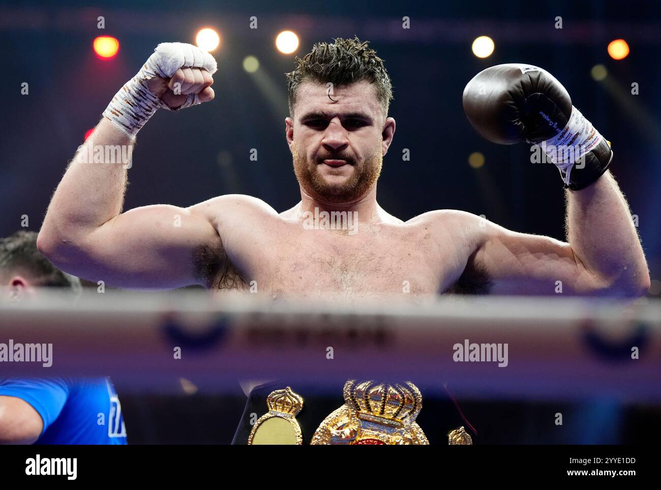 Johnny Fisher following the WBA Inter-Continental Heavyweight contest ...