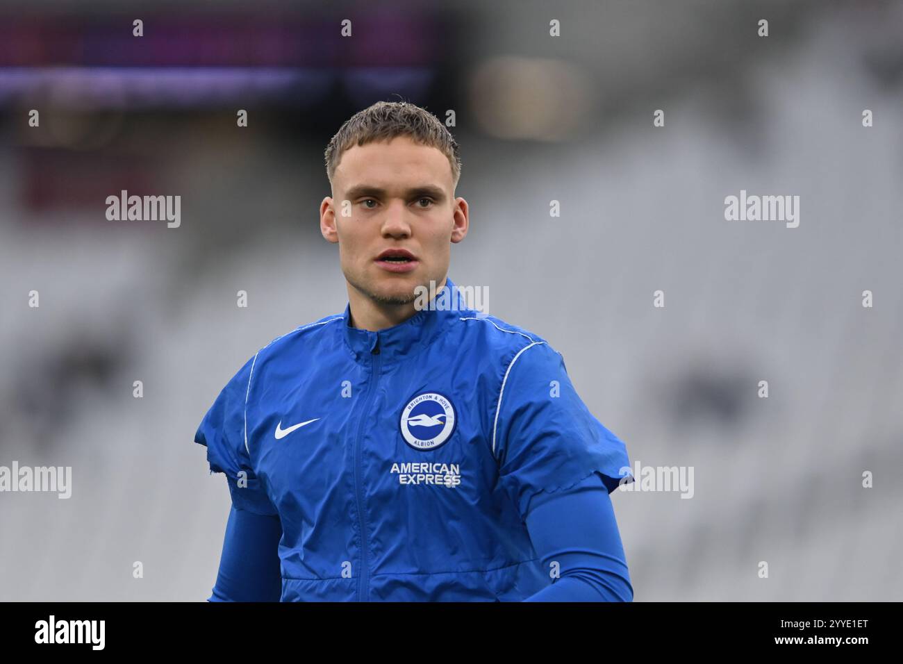 Goalkeeper Bart Verbruggen (1 Brighton) looks on during the Premier ...