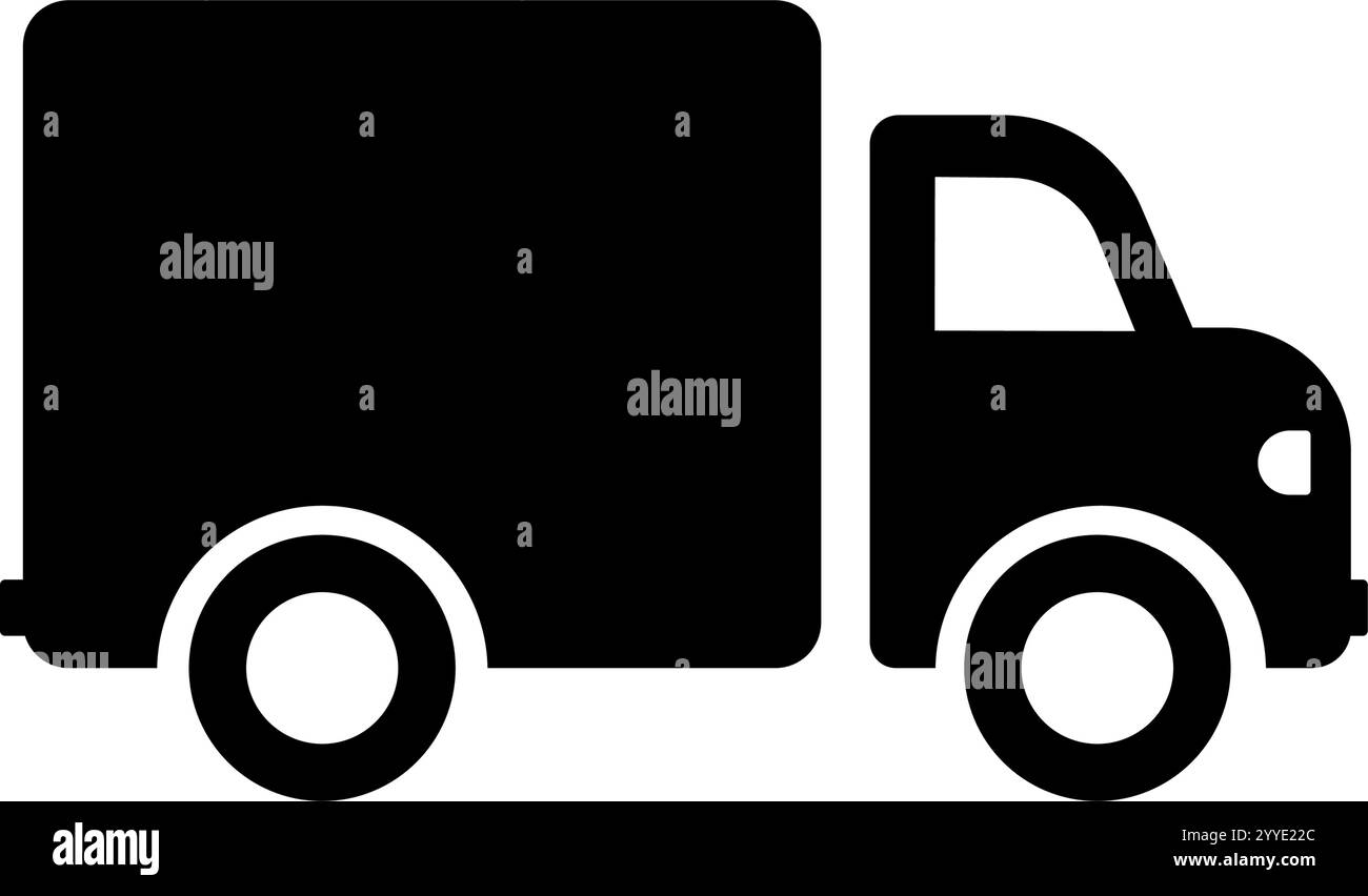 Delivery truck lorry Black and White Stock Photos & Images - Alamy