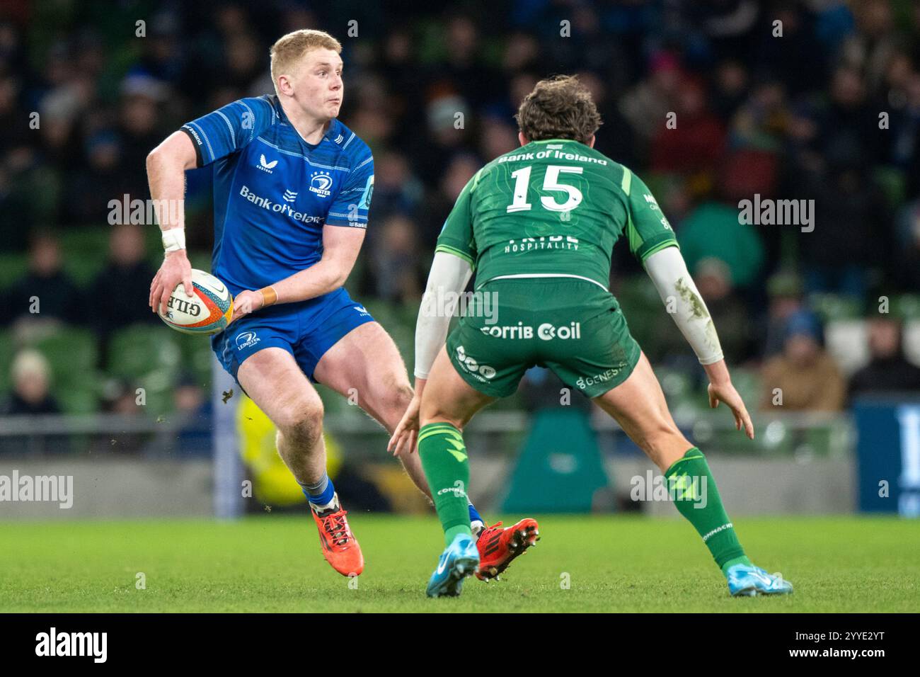 Dublin, Ireland. 21st Dec, 2024. Andrew Osborne of Leinster and Piers O ...