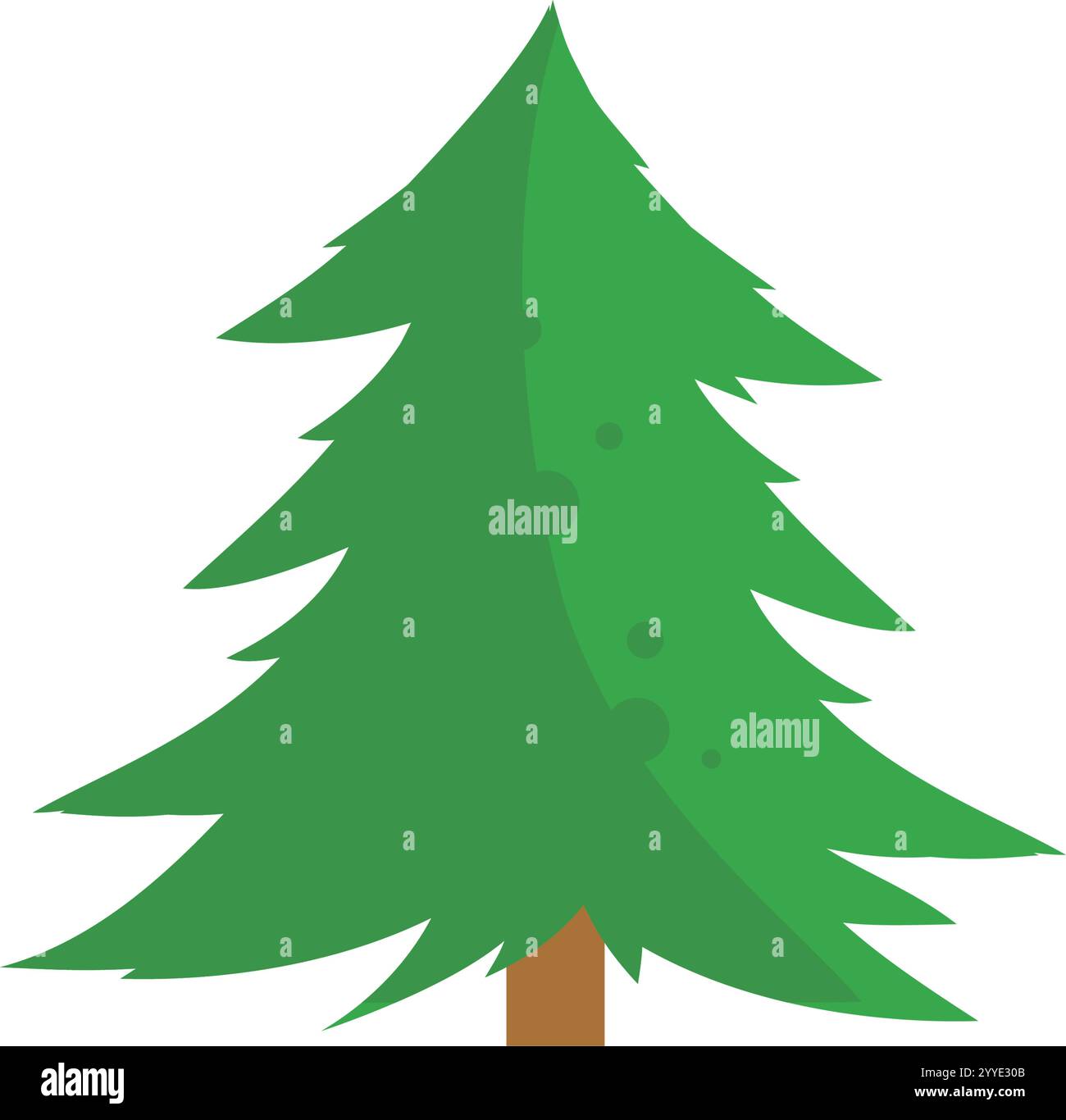 Green Christmas tree - vector illustration Stock Vector Image & Art - Alamy