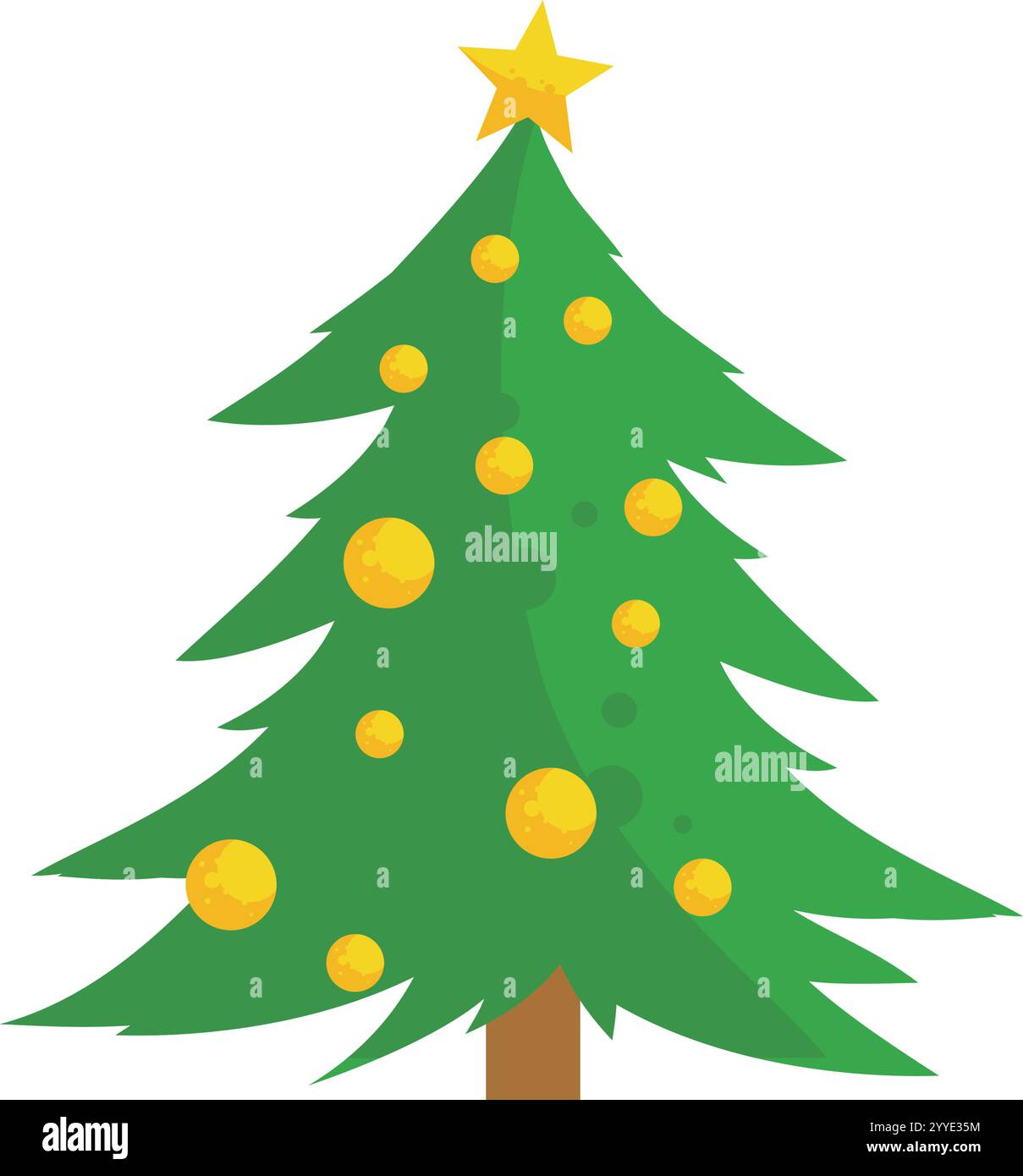 Green Christmas tree - vector illustration Stock Vector Image & Art - Alamy