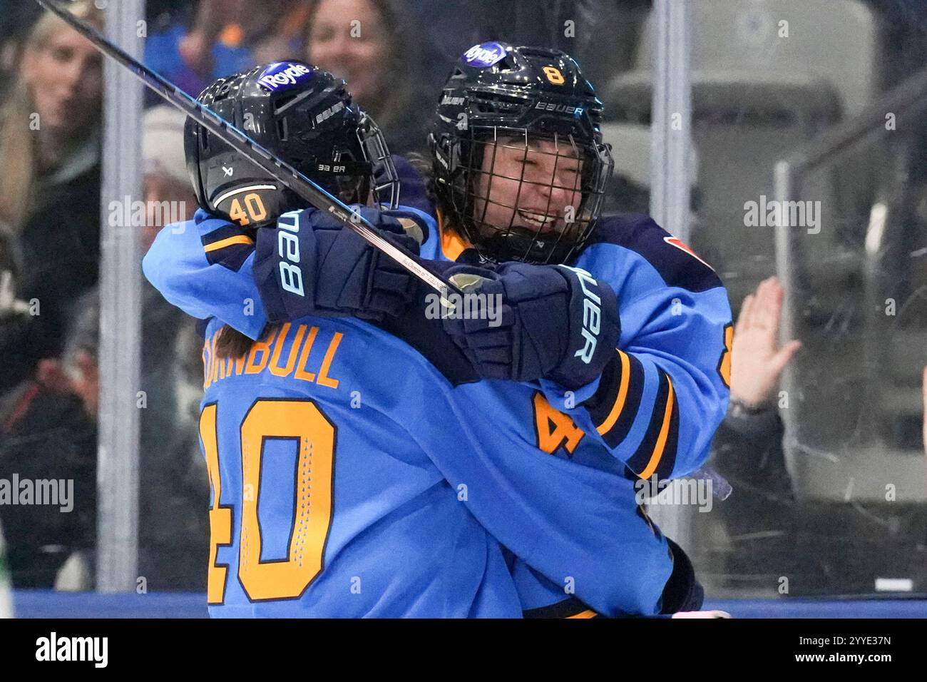 Toronto Sceptres' Izzy Daniel scores on Montreal Victoire goaltender ...