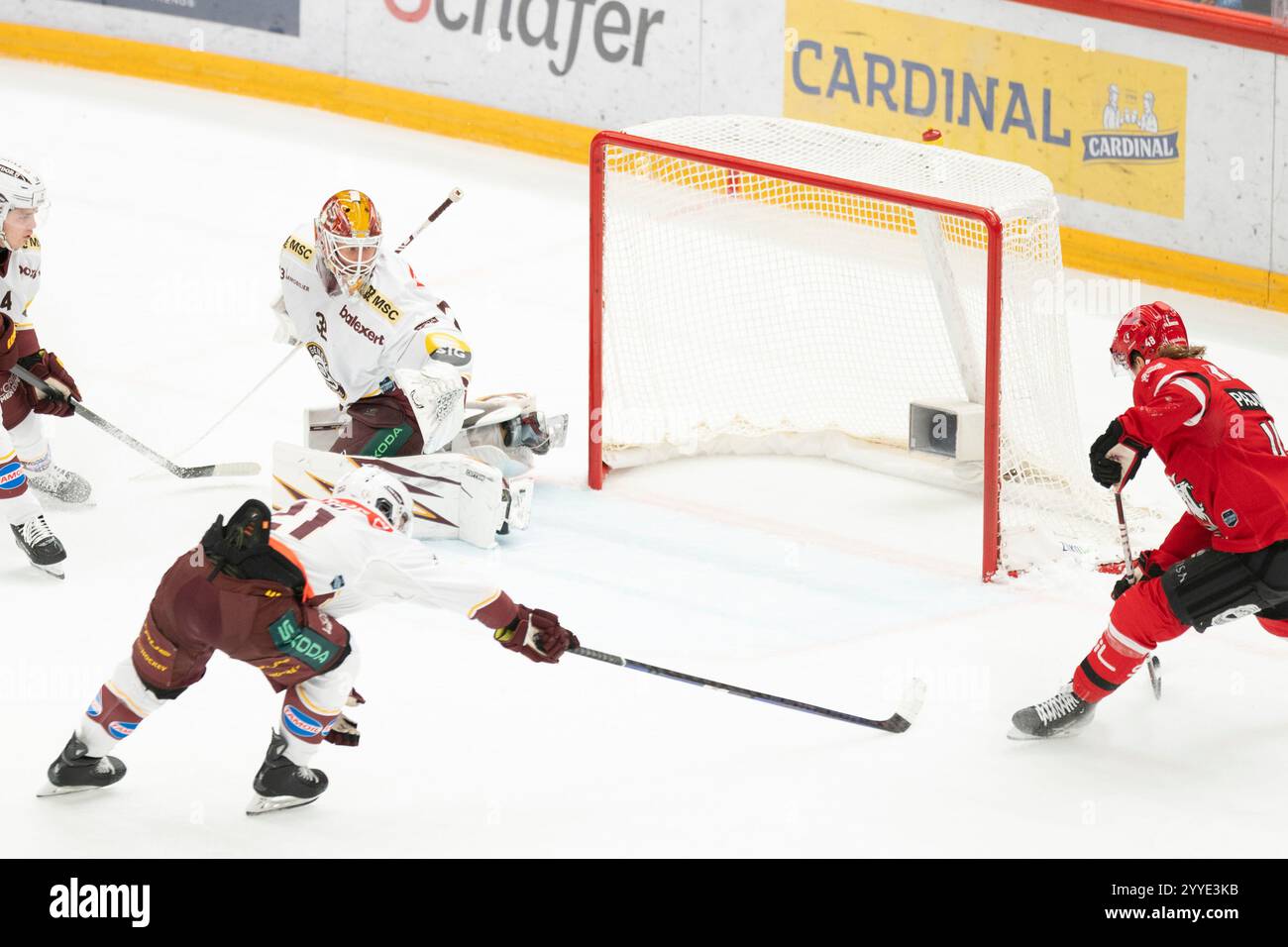 Lausanne, Switzerland. , . Lauri Pajuniemi (offense) of Lausanne HC #48 ...