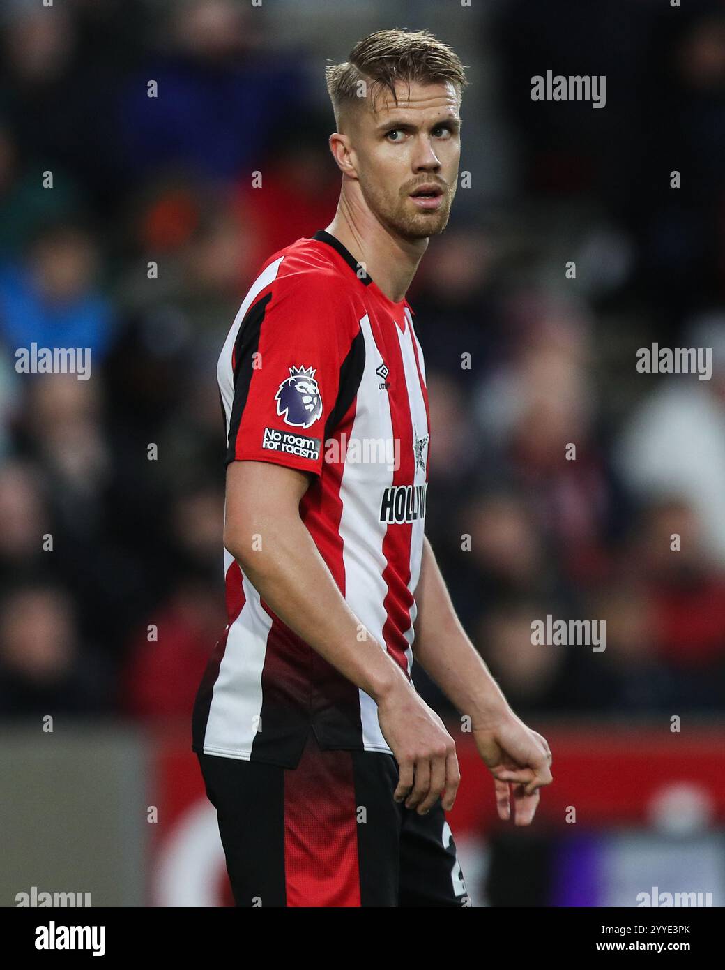 Kristoffer Ajer of Brentford during the Premier League match Brentford ...