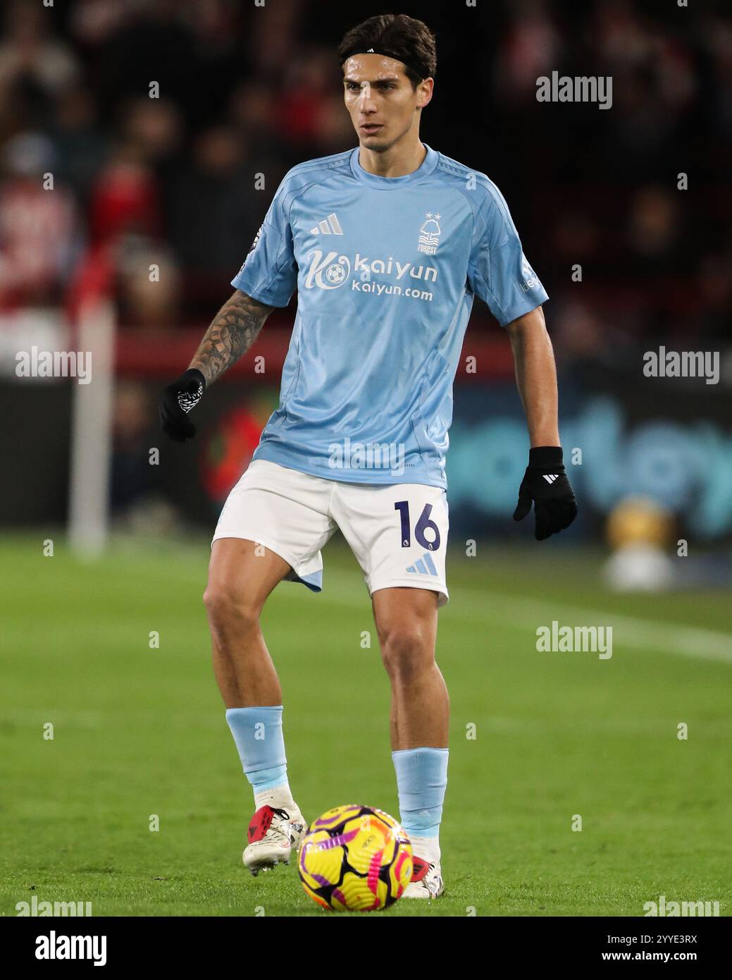 Nicolás Domínguez of Nottingham Forest in action during the Premier ...