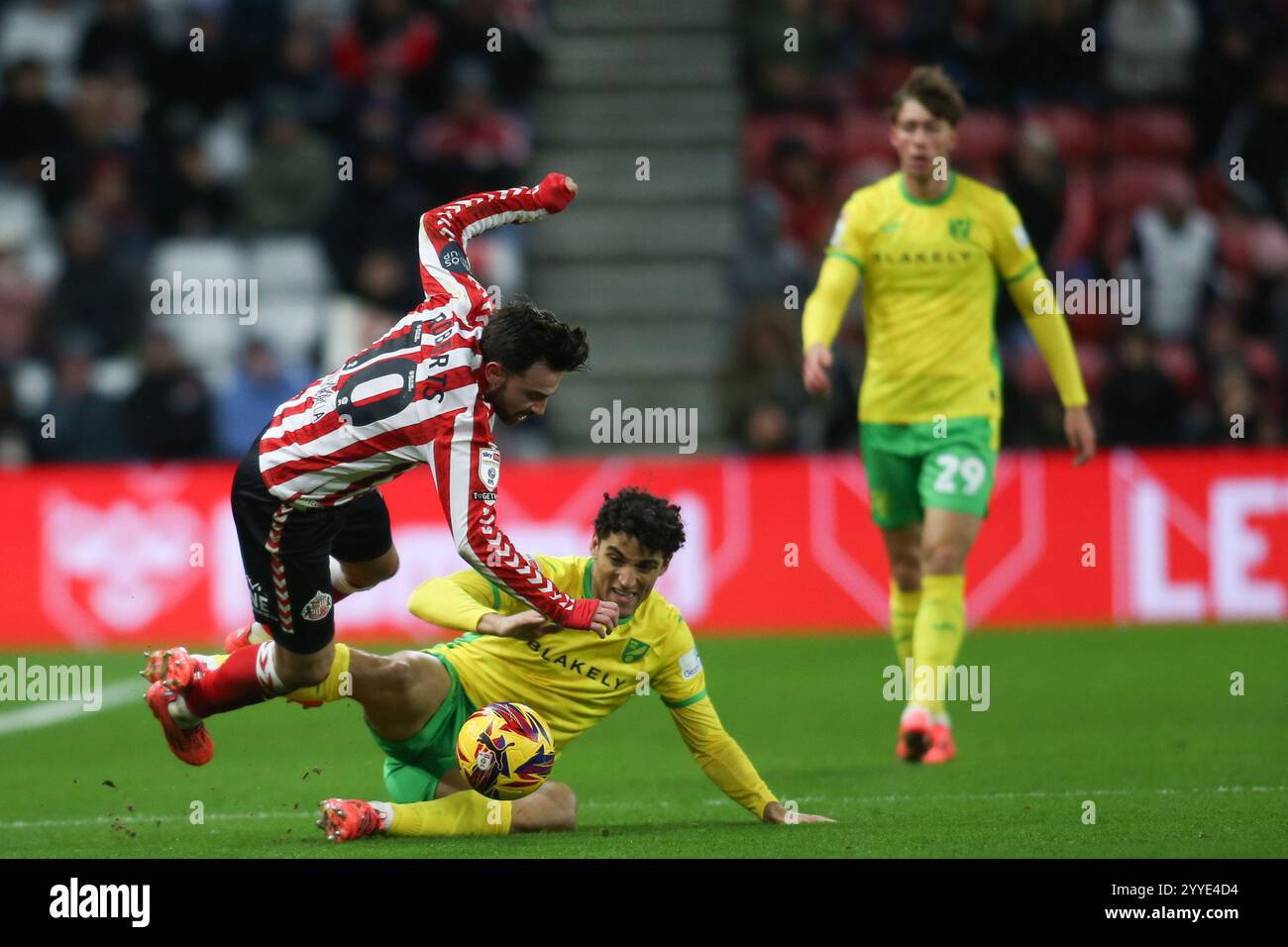 Norwich City's Ben Chrisene fouls Sunderland's Patrick Roberts during ...