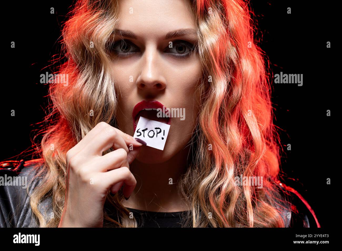 Making a Bold Fashion Statement Featuring a Vibrant Stop Sign for ...