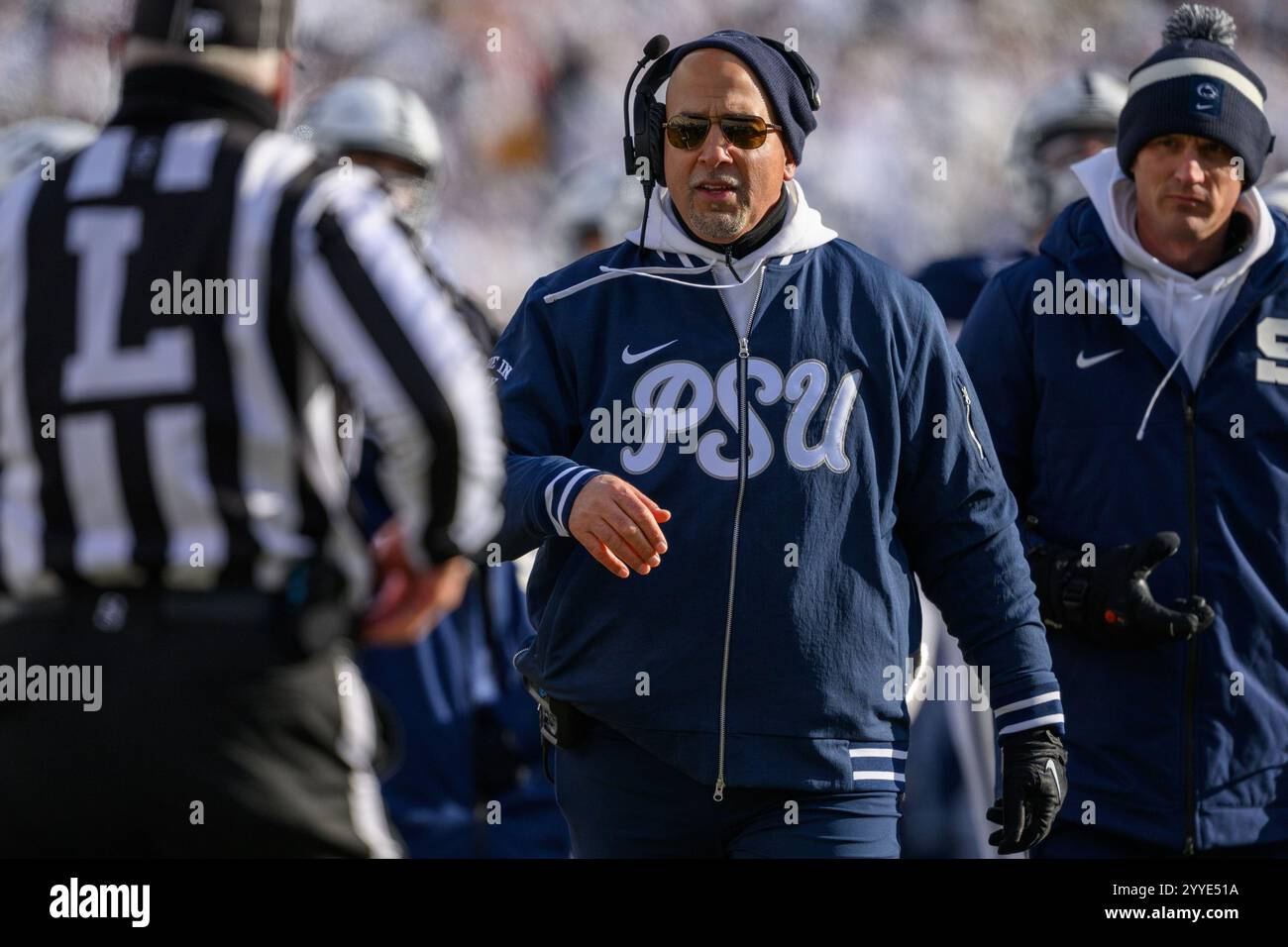 State College, PA, USA. 21st Dec, 2024. Penn State Nittany Lions head coach James Franklin ...