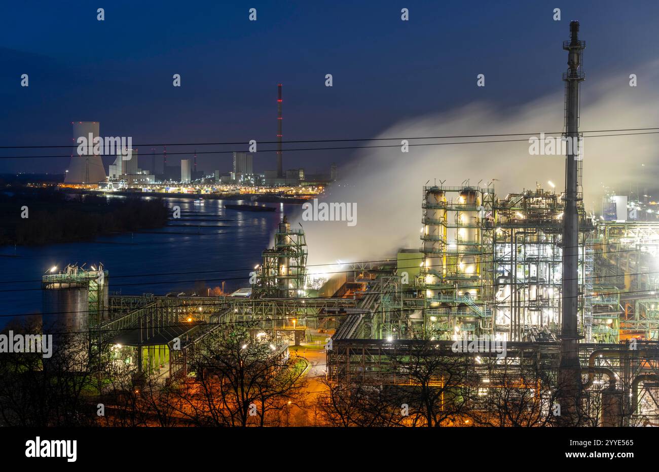 Chemical plant located on hi-res stock photography and images - Alamy