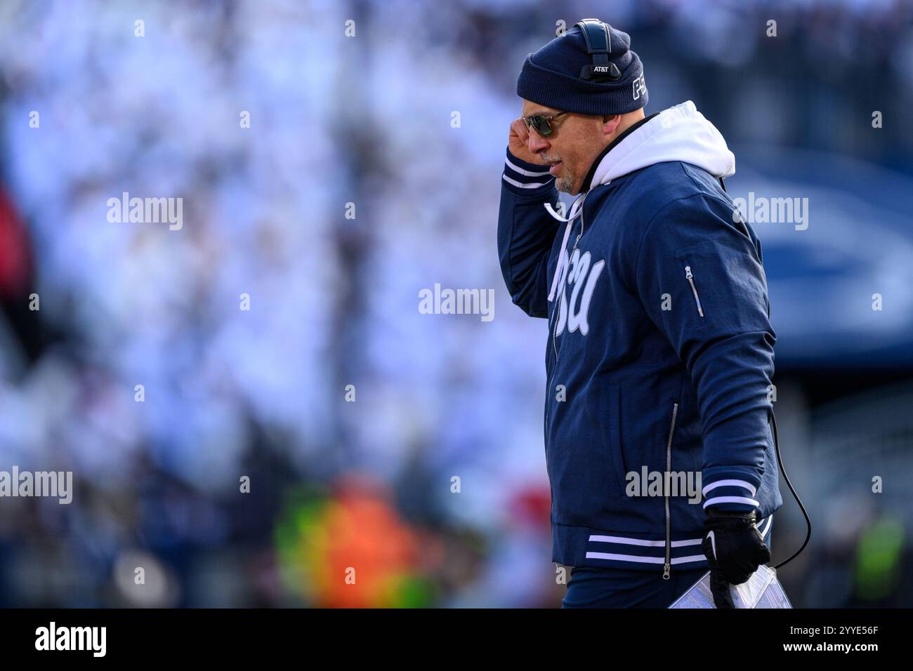 State College, PA, USA. 21st Dec, 2024. Penn State Nittany Lions head coach James Franklin ...