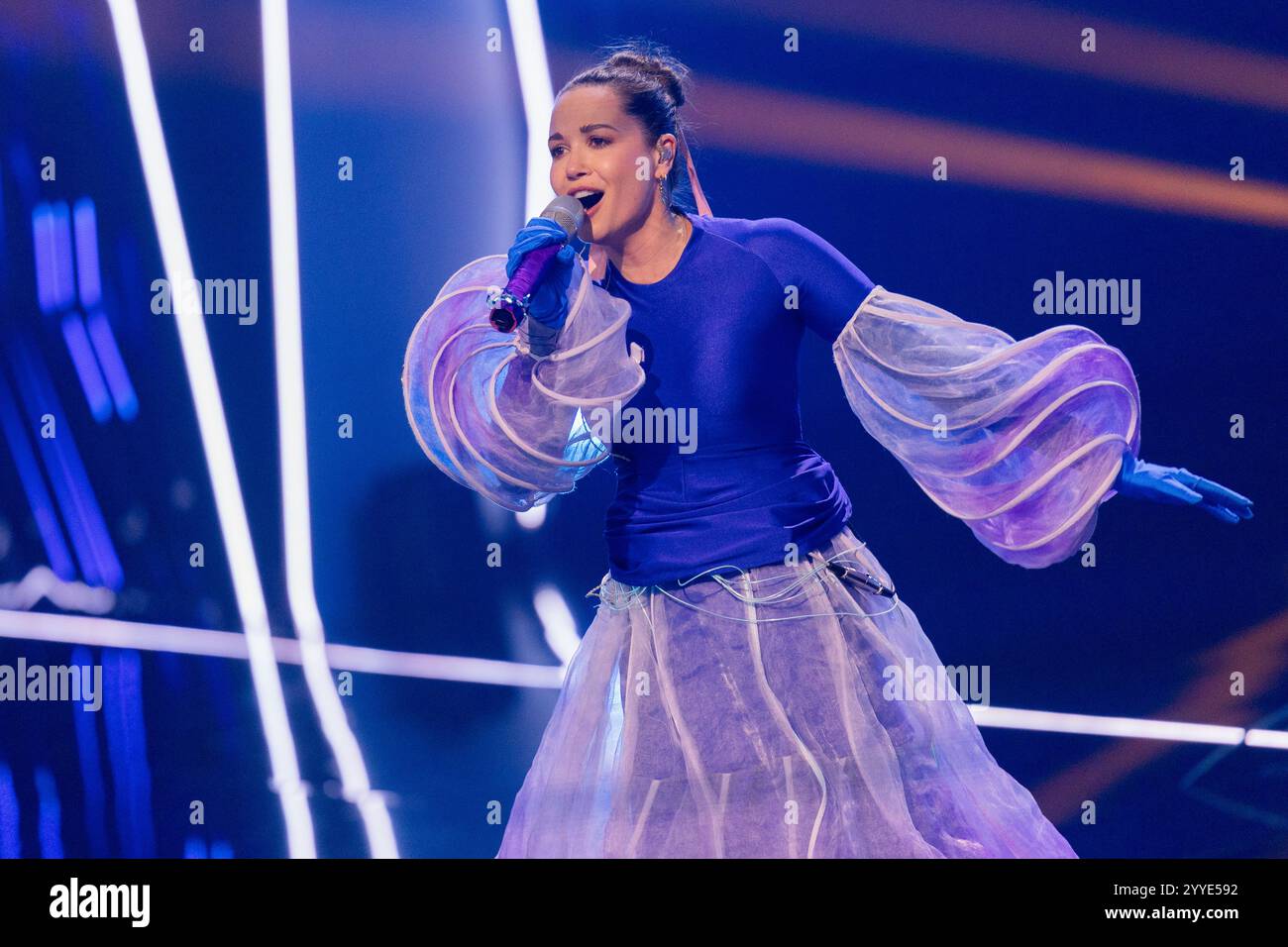 Cologne, Germany. 21st Dec, 2024. Singer Mandy Capristo is on stage as ...