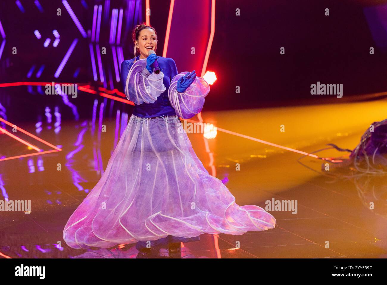 Cologne, Germany. 21st Dec, 2024. Singer Mandy Capristo is on stage as ...