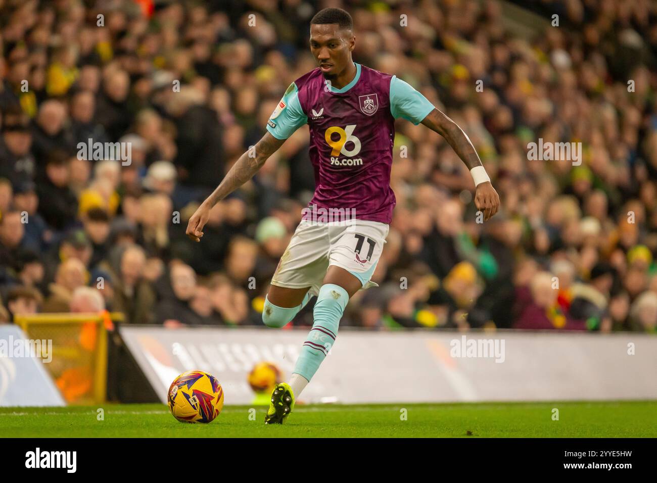 Jaidon Anthony of Burnley on the ball during the Sky Bet Championship ...