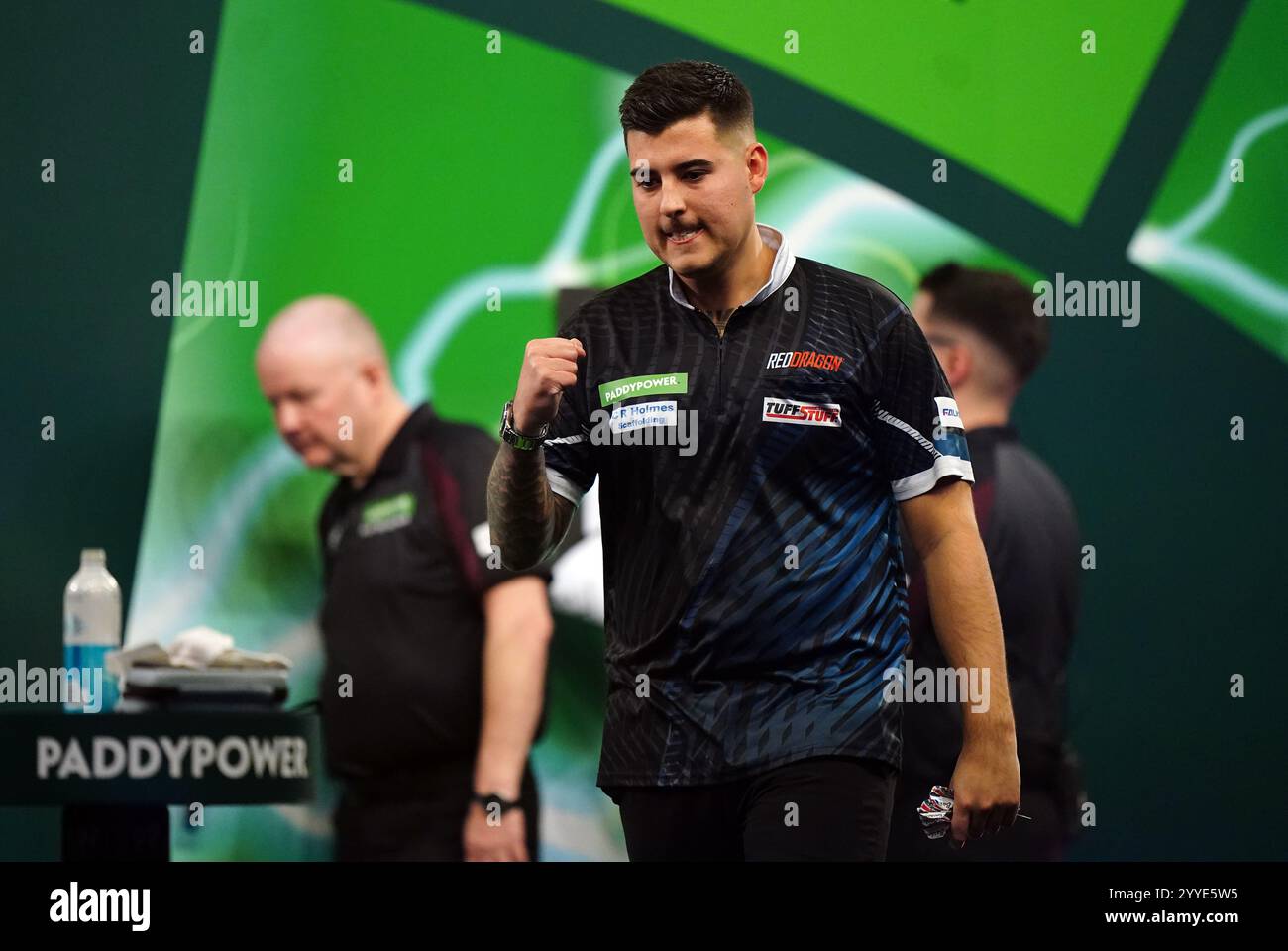 Ryan Meikle during his match against Luke Littler on day seven of the ...