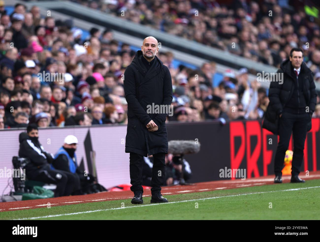 Birmingham, UK. 21st Dec, 2024. Pep Guardiola (Man City manager) at the ...