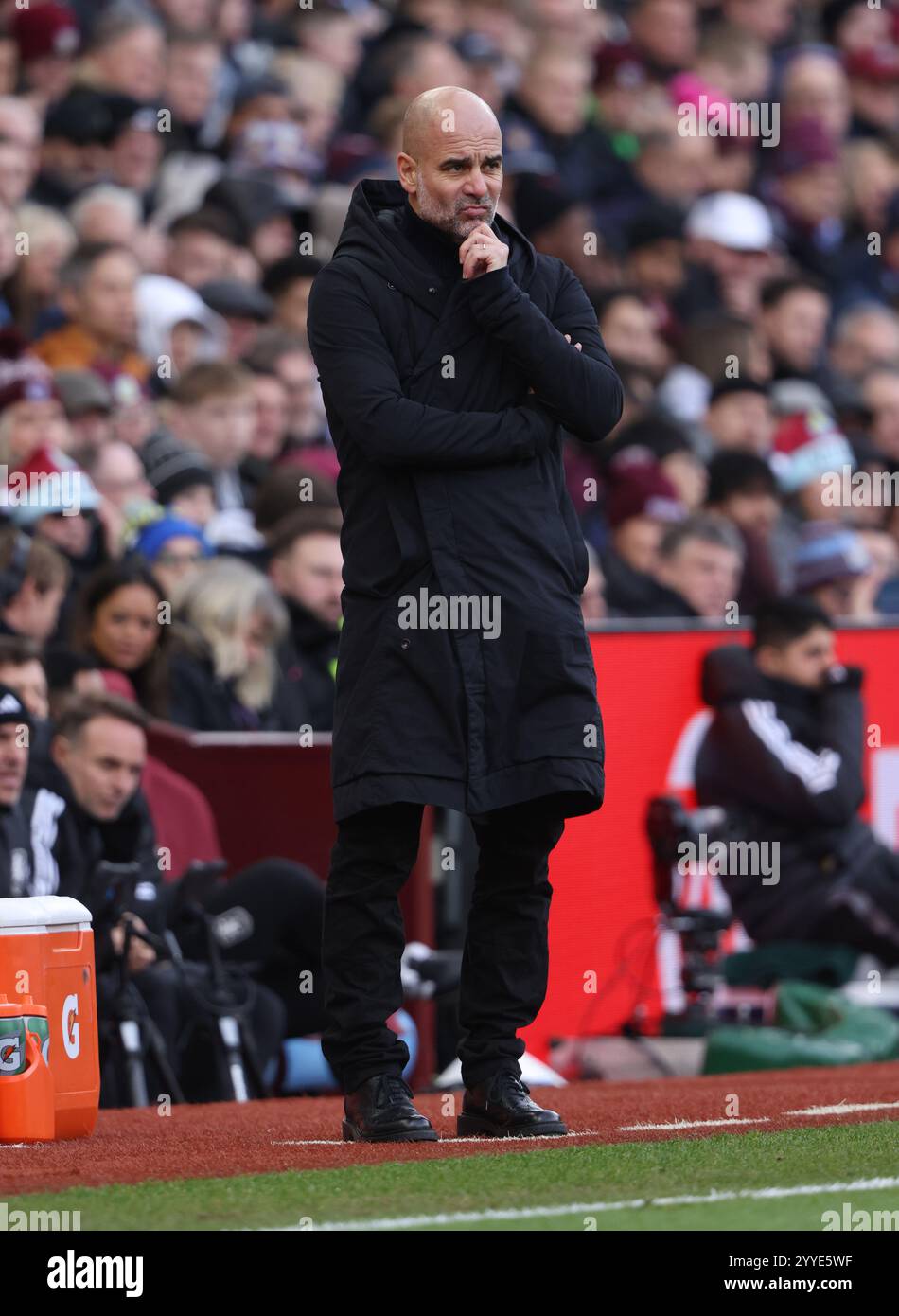 Birmingham, UK. 21st Dec, 2024. Pep Guardiola (Man City manager) at the ...
