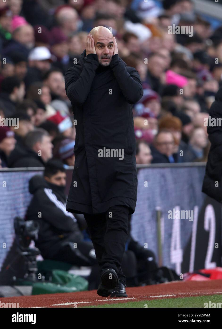 Birmingham, UK. 21st Dec, 2024. Pep Guardiola (Man City manager) at the ...