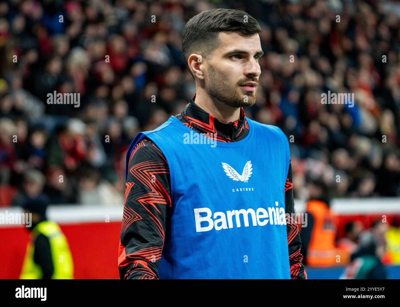 Leverkusen, Deutschland. 21st Dec, 2024. Martin Terrier (Bayer 04 ...