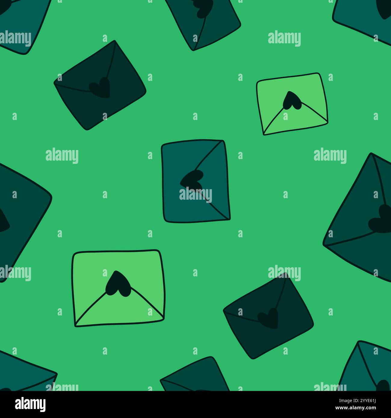 Valentine love hearts seamless 14 February pattern for wrapping paper ...