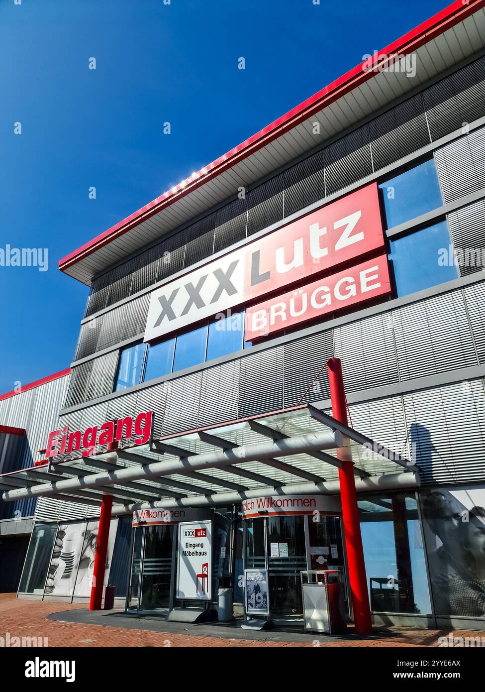 Kiel, Germany - 05. December 2024: The entrance area of a branch of the ...