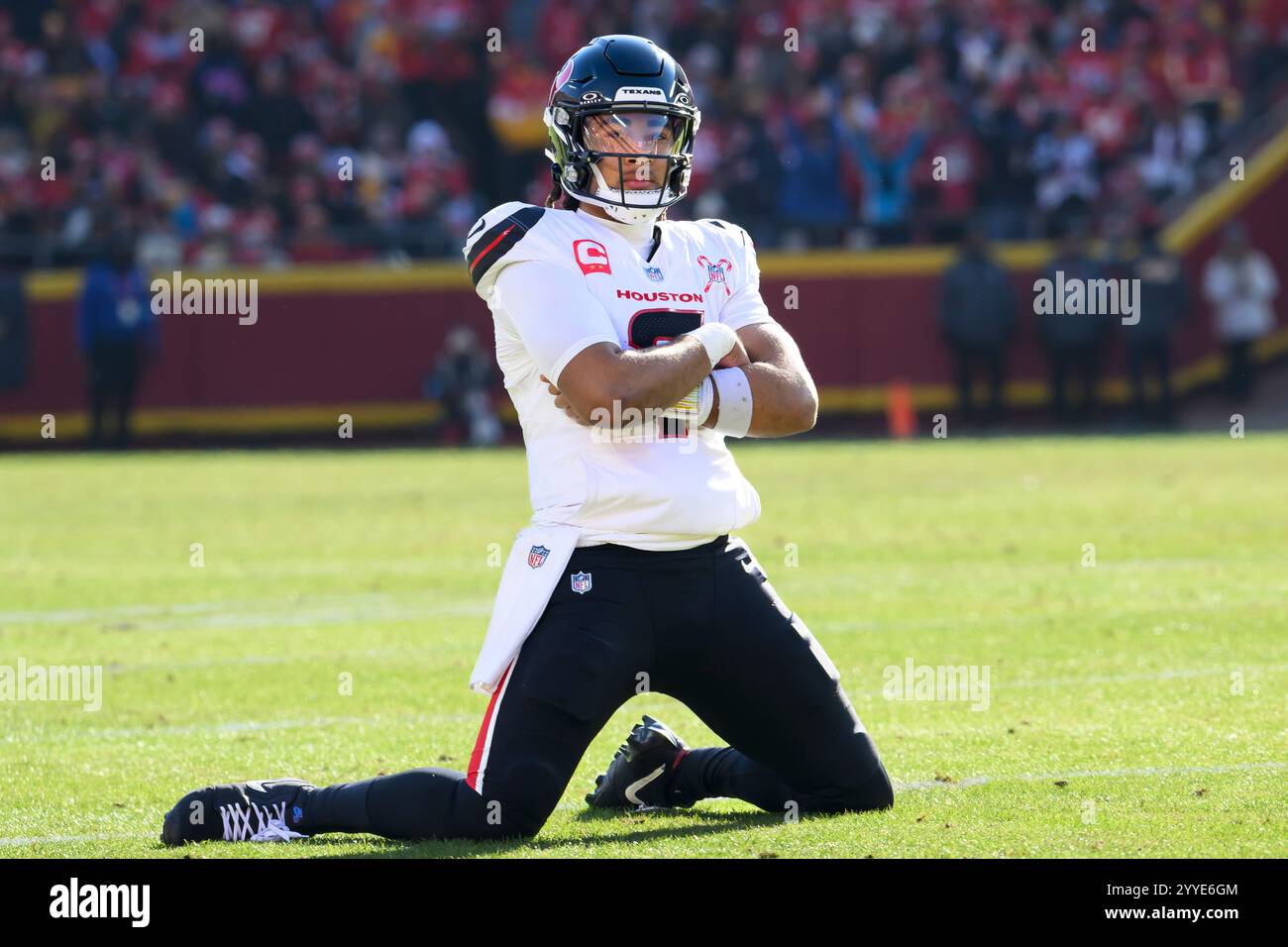 Houston Texans quarterback C.J. Stroud celebrates his touchdown pass ...