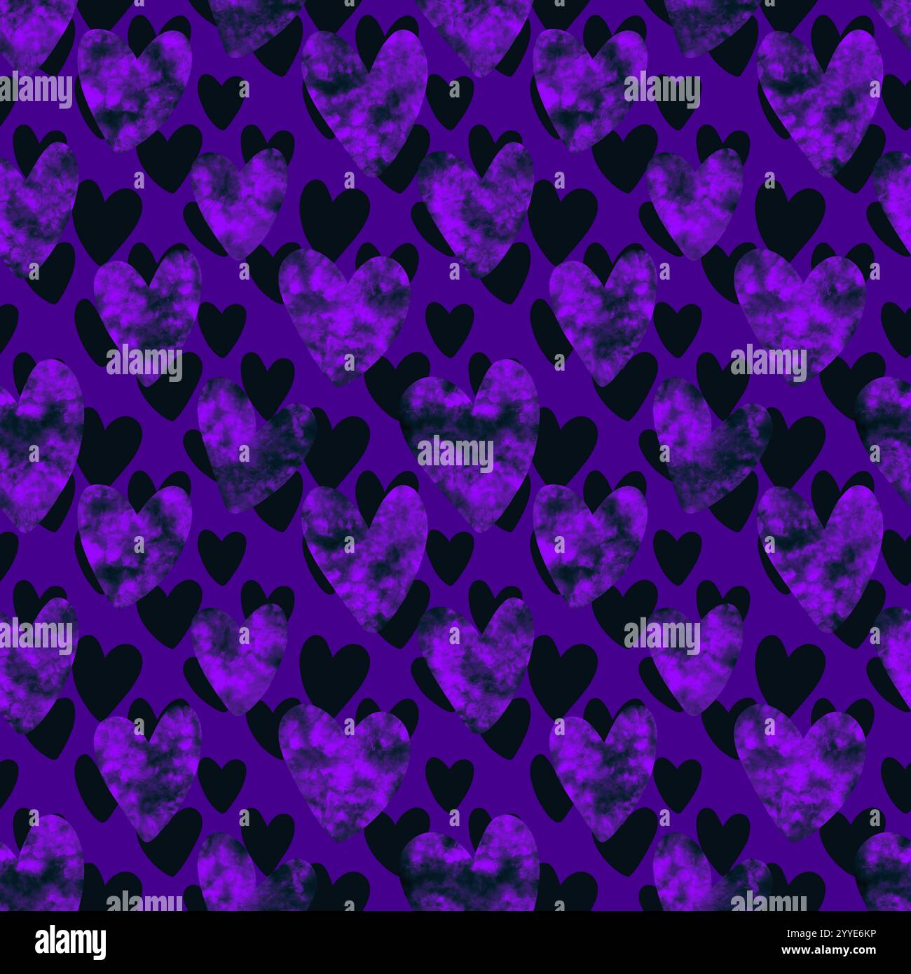 Valentine love hearts seamless 14 February pattern for wrapping paper ...