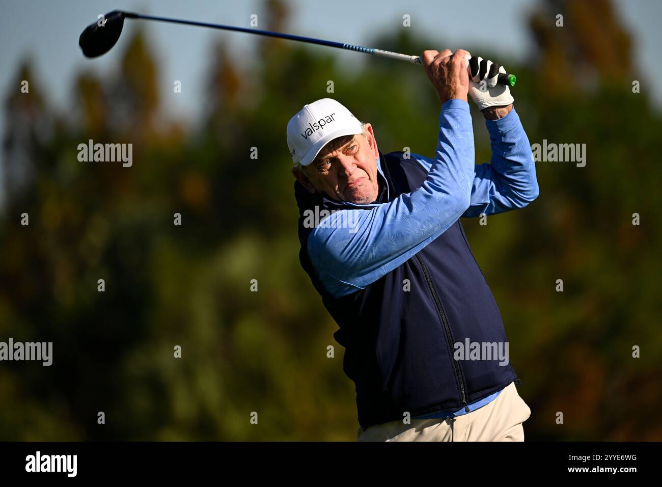 Nick Price tees off on the fifth hole during the first round of the PNC ...