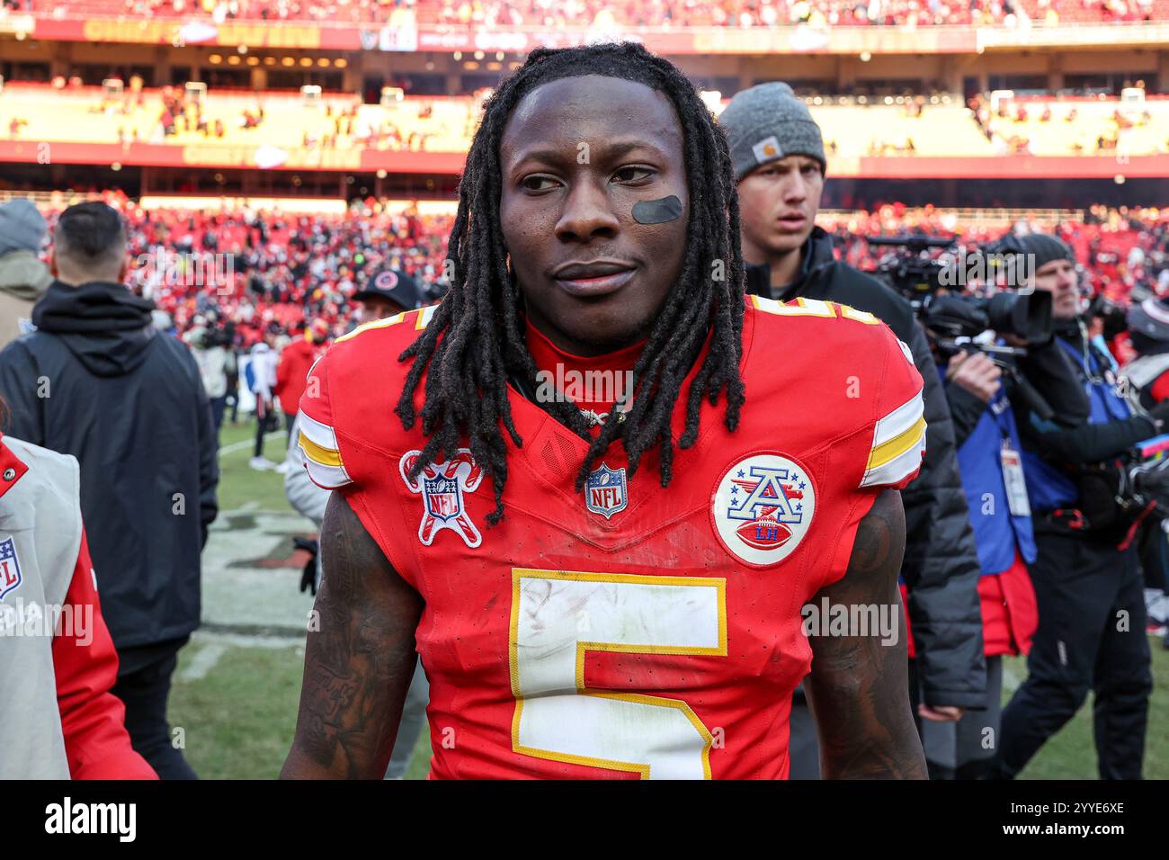 Kansas City, MO, USA. 21st Dec, 2024. Kansas City Chiefs wide receiver ...
