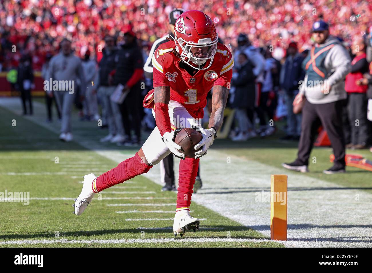 December 21, 2024: Kansas City Chiefs wide receiver Xavier Worthy (1 ...