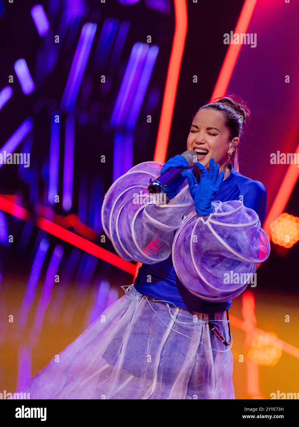 Cologne, Germany. 21st Dec, 2024. Singer Mandy Capristo is on stage as ...