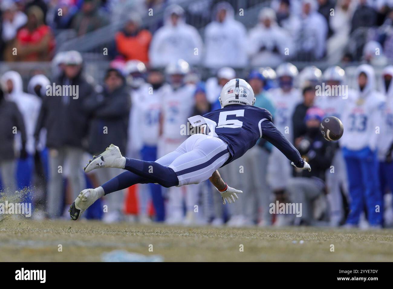 State College, Pennsylvania, USA. 21st Dec, 2024. Penn State Nittany Lions wide receiver OMARI ...