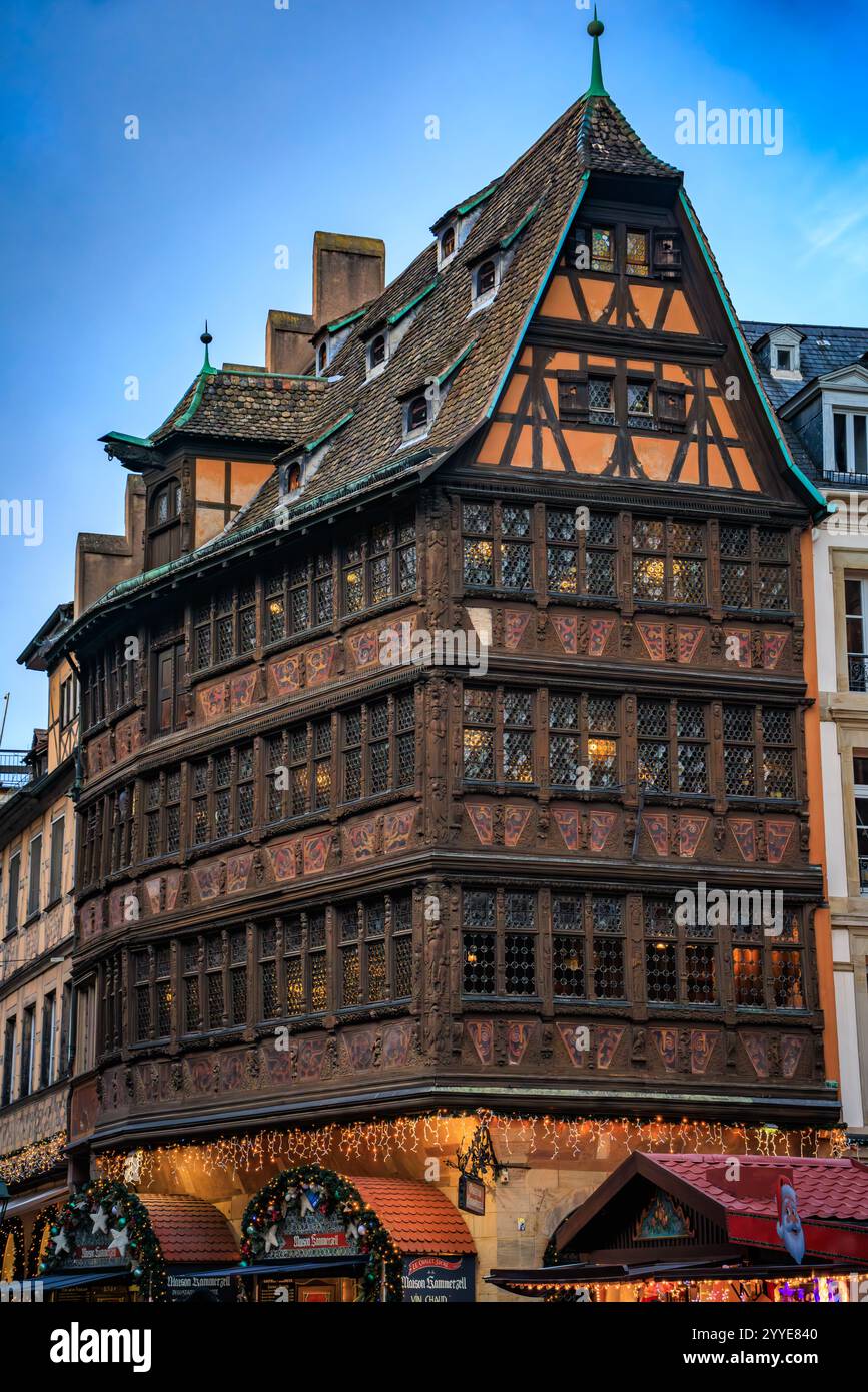 Strasbourg, France - December 13, 2024: Festive decorations on Maison ...
