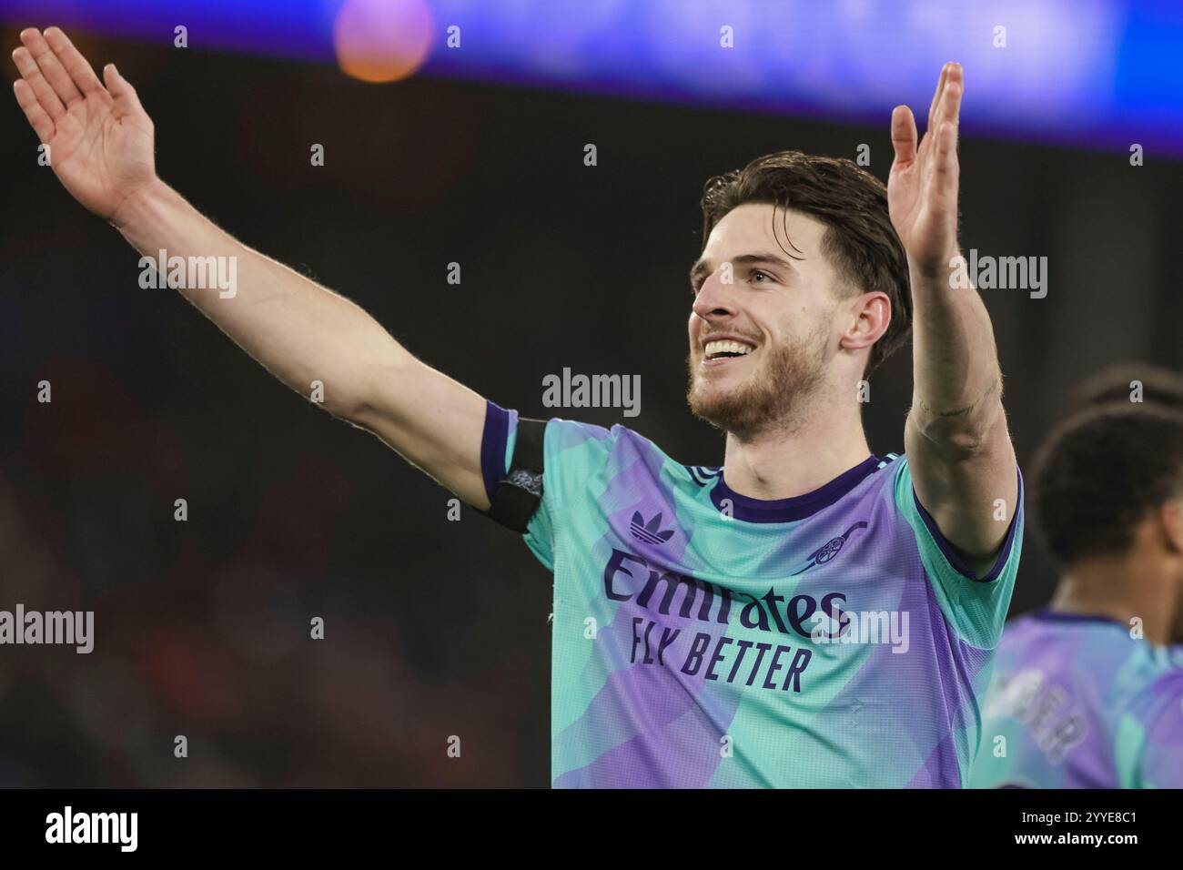 Declan Rice of Arsenal celebrates his goal during the Premier League ...