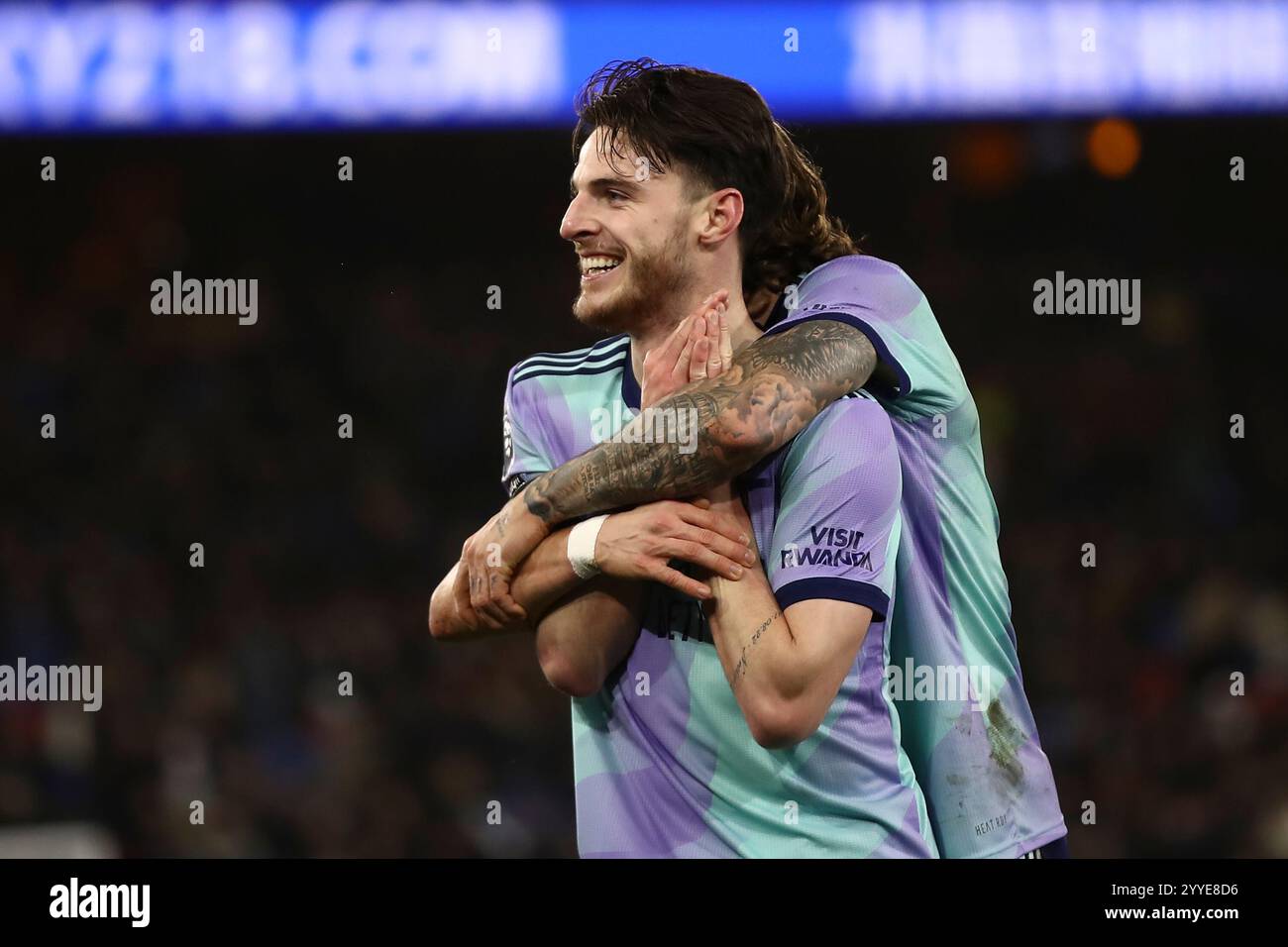 Declan Rice of Arsenal celebrates his goal during the Premier League ...