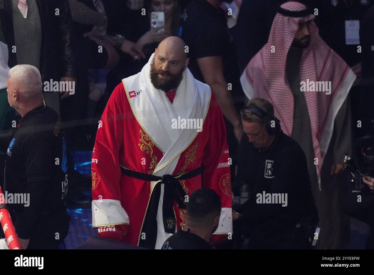 Boxers Britain's Tyson Fury walks to the ring before facing Ukraine's ...